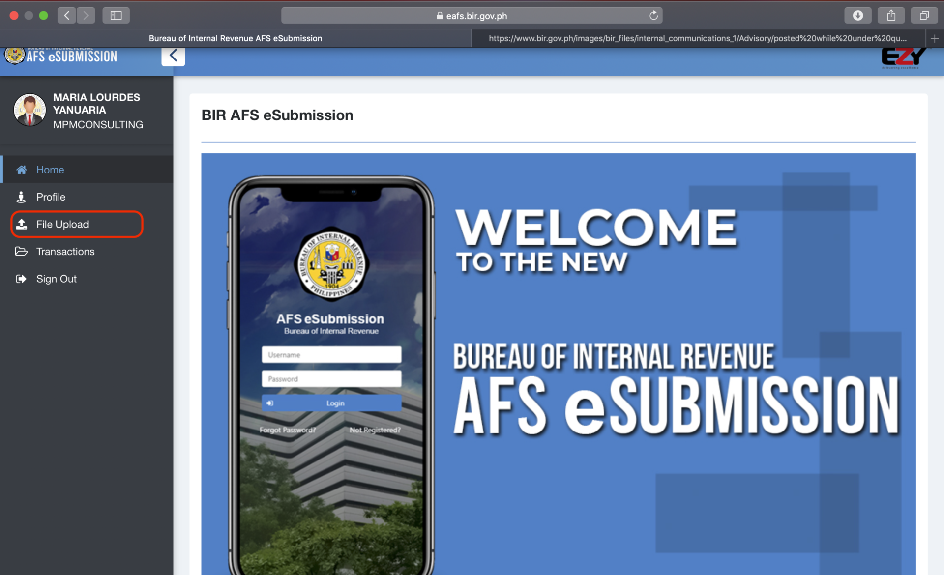 How to Use BIR eAFS?
