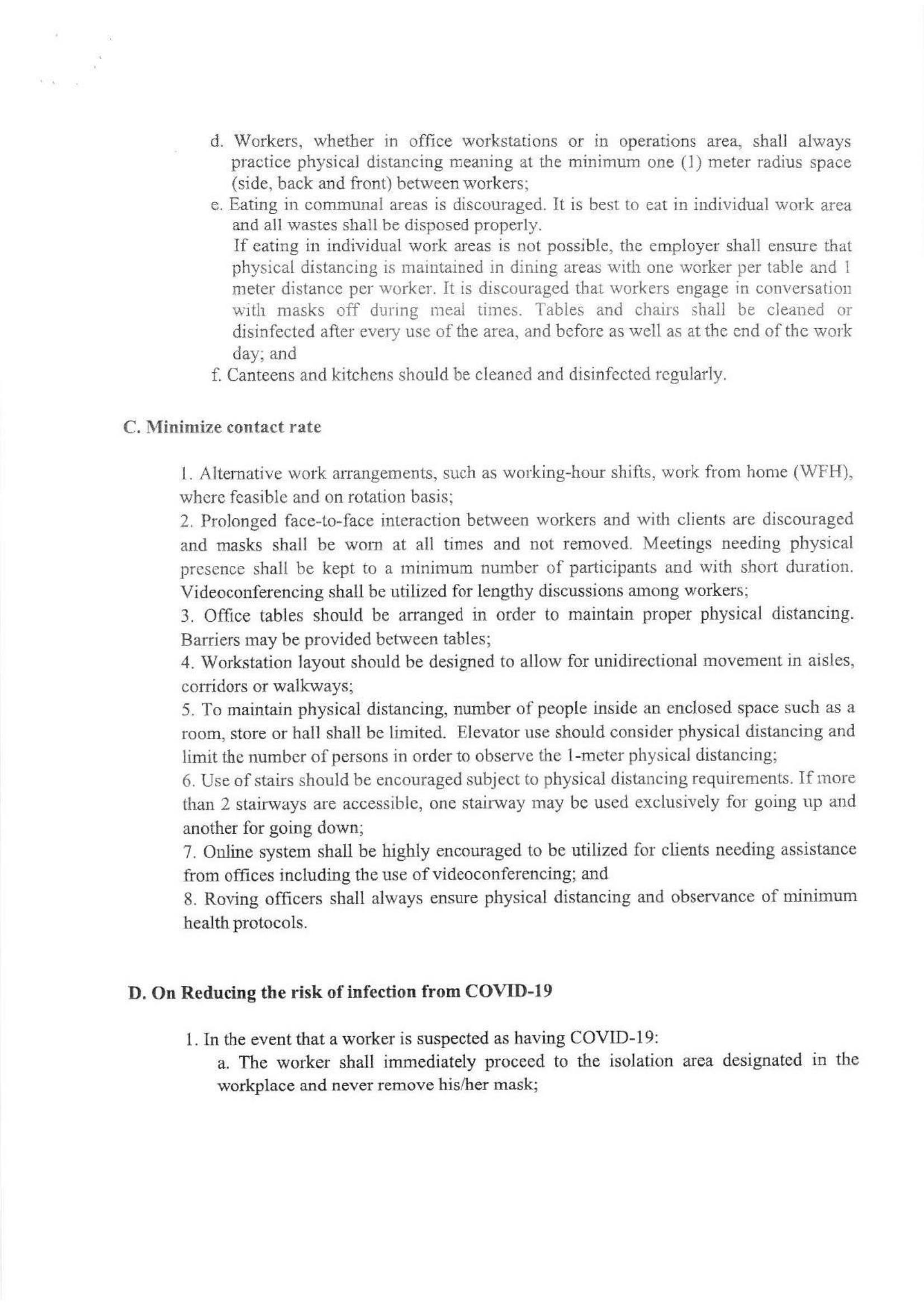 DOLE COVID-19 Guidelines to Keep Employees Safe Amid the Pandemic