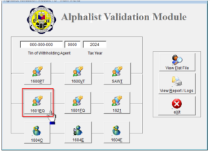 Quarterly Alphalist of Payees (QAP) for BIR Form 1601EQ